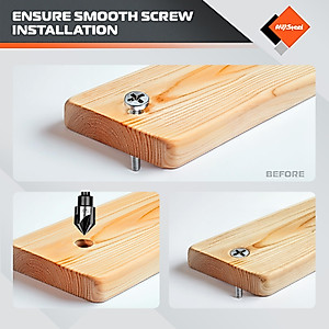 AV Steel Countersink Drill Bit Set, Countersink Bit, HSS4241 Counter Sink, 82 Degree Countersink 1/4'' 3/8'' 1/2'' 5/8'' 3/4'', 5 Flute Pcs for Wood, Plywood, Plastic, Mild Steel with Aluminum Case