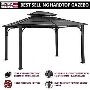 Sunjoy 10 x 12 Chatham Steel Hardtop Gazebo