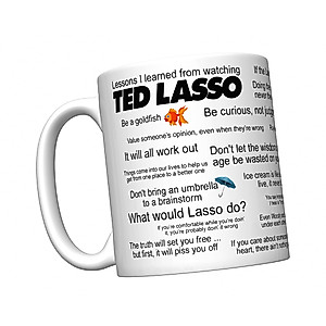 CJ Artisans Lessons I Learned From Watching Ted Lasso Inspirational Coffee Mug [LASSO]