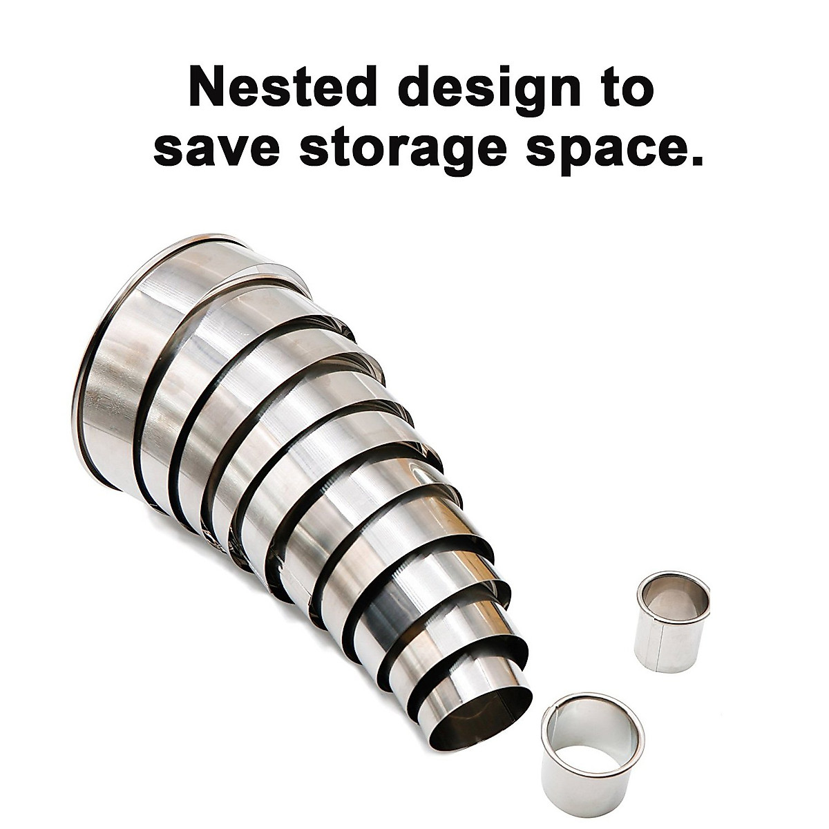 11 Pieces Metal Cookie Cutter Set, Round Cookie Cutters, Stainless Steel Circle Biscuit Pastry Cutters, Assorted Sizes