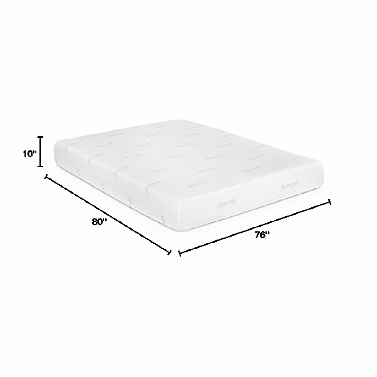 Furinno Angeland Luxury III Gel Infused Memory Foam Mattress/CertiPUR-US Certified/Pressure Relieving/Hypoallergenic, 10-Inch, King,White