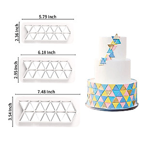 LaVenty 9 PCS Texture Mat Fondant Impression Mat Cake Border Decorating Tool Cake Mold Cookie Cutter Cake Fondant Cutter