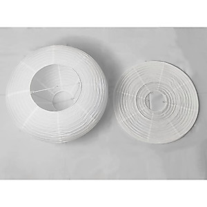 Henjjras Mushroom Paper Lampshade（17inch）, White Folding Lampshade,Interior Trim Lampshade,Paper Ceiling Lamp Shade