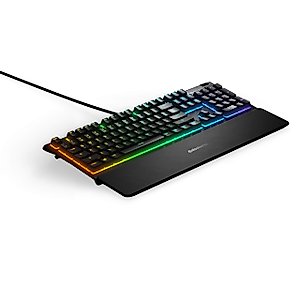 SteelSeries Apex 3 RGB Gaming Keyboard – 10-Zone RGB Illumination – IP32 Water Resistant – Premium Magnetic Wrist Rest (Whisper Quiet Gaming Switch) - SP (Spanish)