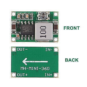 25 Pieces Mini 360 Buck Converter 3A DC Voltage Regulator Power Module DC-DC Voltage Regulator 4.75-23 V to 1.0-17 V, 3A Power Supply