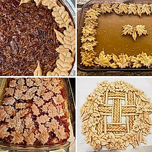 Yunko Cake Leaves Baking Pie Crust Cutters Set of 4