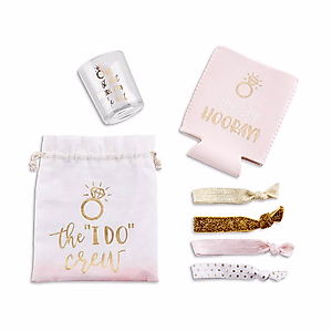 Kate Aspen I Do Crew Gift Mug, 7 Piece Set, pink, gold