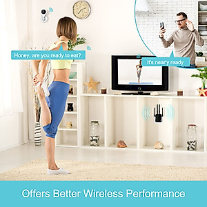 WiFi Extender 1200 Mbps-2.4 and 5GHz Dual-Band Network-Wireless Amplifier Signal Booster-Wireless Repeater with Smart Signal Indicator