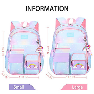 Aeafvot Cute Backpack Travel Backpacks Bookbag for Women & Men Boys Girls School College Students Backpack Durable Water Resistant Blue Large