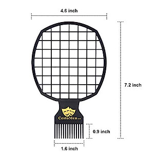 Leinuosen 2 Pieces Twist Comb Curl Comb Twist Brush Afro Curl Comb Twist Hair Coils Comb Tool for Natural Hair (Black)