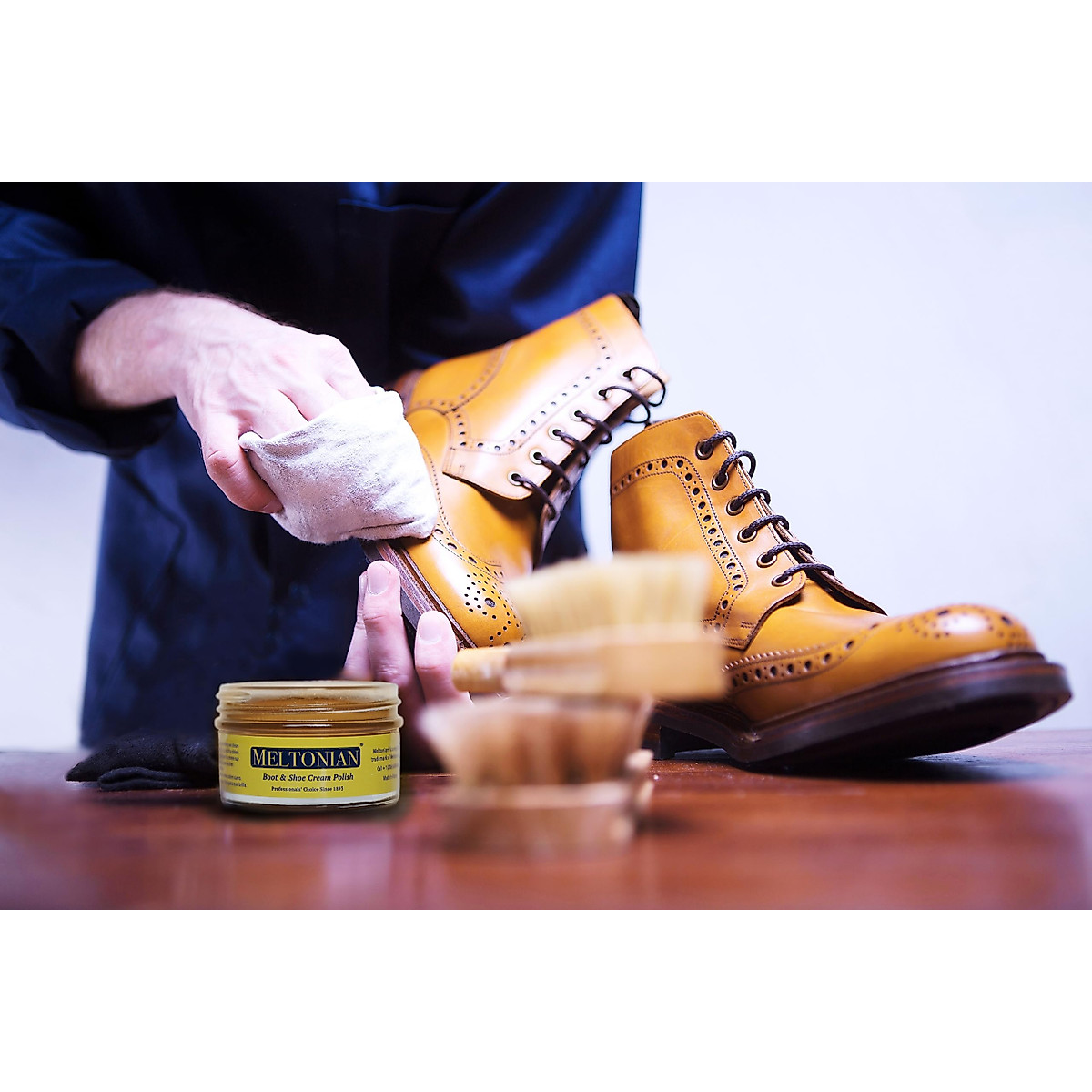 Meltonian Cream Shoe Polish - Natural Wax & Oils- Brown & Black Shoe Polish for Leather - Restores & Protects, 60+ Colors, Cleaner