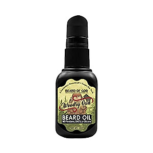 Woodsy Oud - 1oz Nourishing Beard Oil - Natural, Organic & Handcrafted in USA by Beard of God