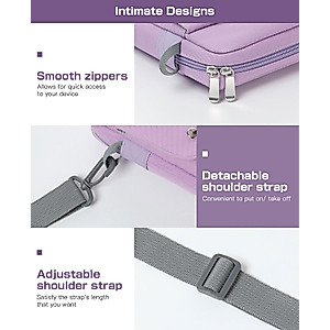 Dadanism 9-11" Tablet Sleeve Shoulder Bag for iPad Air 5/4 10.9, iPad Pro 11 M4 M2, iPad Air 11" 2024, iPad 10.2 9/8/7th, iPad 10th Gen 10.9, Galaxy Tab A9+/S9 FE/A8, Tablet Carrying Bag, Taro Purple