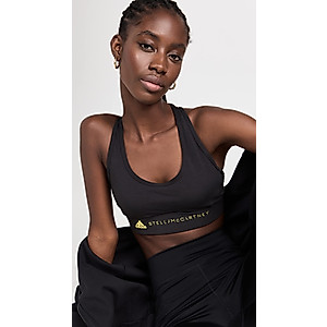 adidas by Stella McCartney Women's TrueStrength Yoga Medium Support Bra, Black, XS