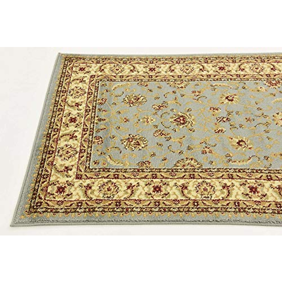 Unique Loom Voyage Collection Traditional Oriental Classic Intricate Design Area Rug, 3' 3" x 5' 3" Rectangle, Light Blue/Cream