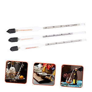 BELLIFFY 3pcs Sugar Meter Hydrometer Beer Liquid Gauges Maple Syrup Measurement Sugar Gauges Sugar Content Scale Measuring Wine Scales Wine Gauges Maple Syrup Scales Glass Transparent