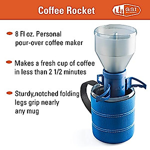 GSI Outdoors Coffee Rocket Pour-Over Coffee Maker I Collapsible, Nesting, Drip Coffee Set for Camping & Travel