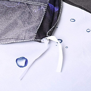 Blue Flame Soccer Duvet Cover Set for Children Boys 3D Printed Football Quilt Cover Set with 2 Pillowcases Fire and Ice Bedding Set with Zipper Closure Queen Size 90" X 90"(Not Comforter)