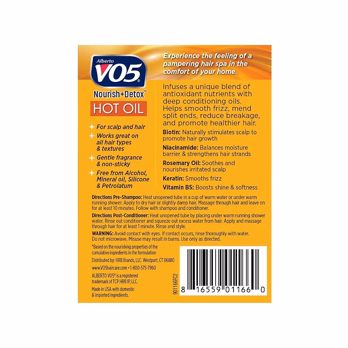 Vo5 Hot Oil Therapy Treatment 2 Count 0.5 Ounce (14ml) (6 Pack)