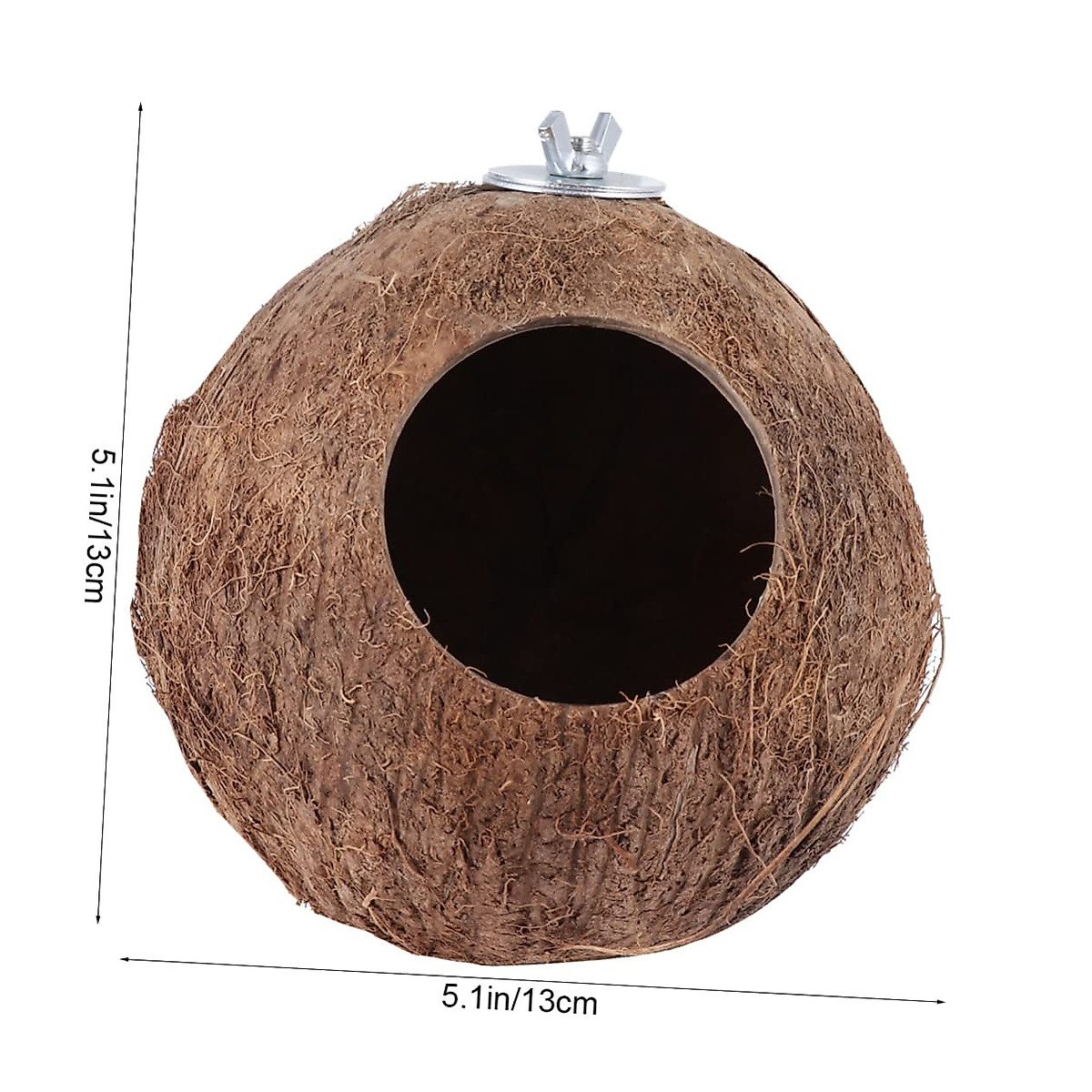 BUGUUYO Coconut Shell Nest for Birds Bird Toys Coconut House Nest for Parrots Bird Nest for Small Pets Bird House