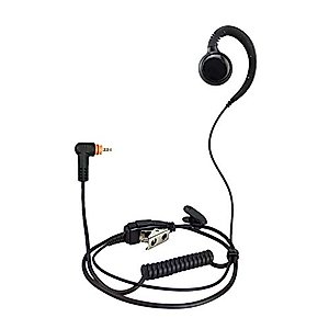 ProMax Power 1-Wire C-Shape Swivel Earpiece Headset with in-Line Mic & PTT Button for Motorola Two-Way Radios SL300, SL3500e, SL4000, SL7550e, SL7580, SL8550e, SL1K