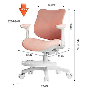 TIANFUSTAR Kids Desk Chair，Children Study Computer Chair with Adjustable Height,Swivel Mesh Task Student Chair for Teens Boys Girls Youth in Home Bedroom School