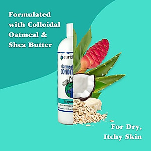 earthbath Oatmeal & Aloe Conditioner, Fragrance Free, 16 oz – Dog Conditioner for Allergies and Itching, Dry Skin – Made in USA