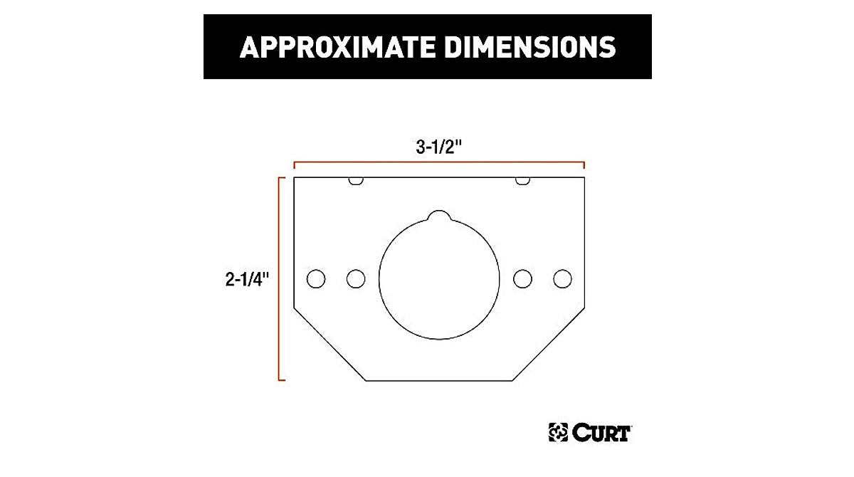 CURT 57208 Vehicle-Side Trailer Wiring Mounting Bracket - Durable ...