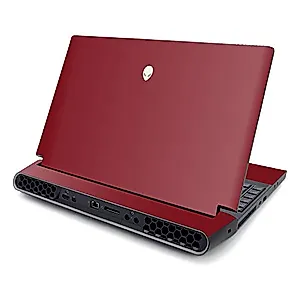 MightySkins Skin Compatible with Alienware Area-51M 17" (2019) - Solid Burgundy | Protective, Durable, and Unique Vinyl Decal wrap Cover | Easy to Apply, Remove, and Change Styles | Made in The USA