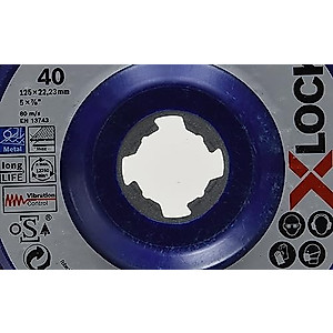 Bosch Professional Straight Flap Disc Best (for Metal, X-LOCK, X571, Diameter 115 mm, Grit Size K120, Bore Diameter 22.23 mm)