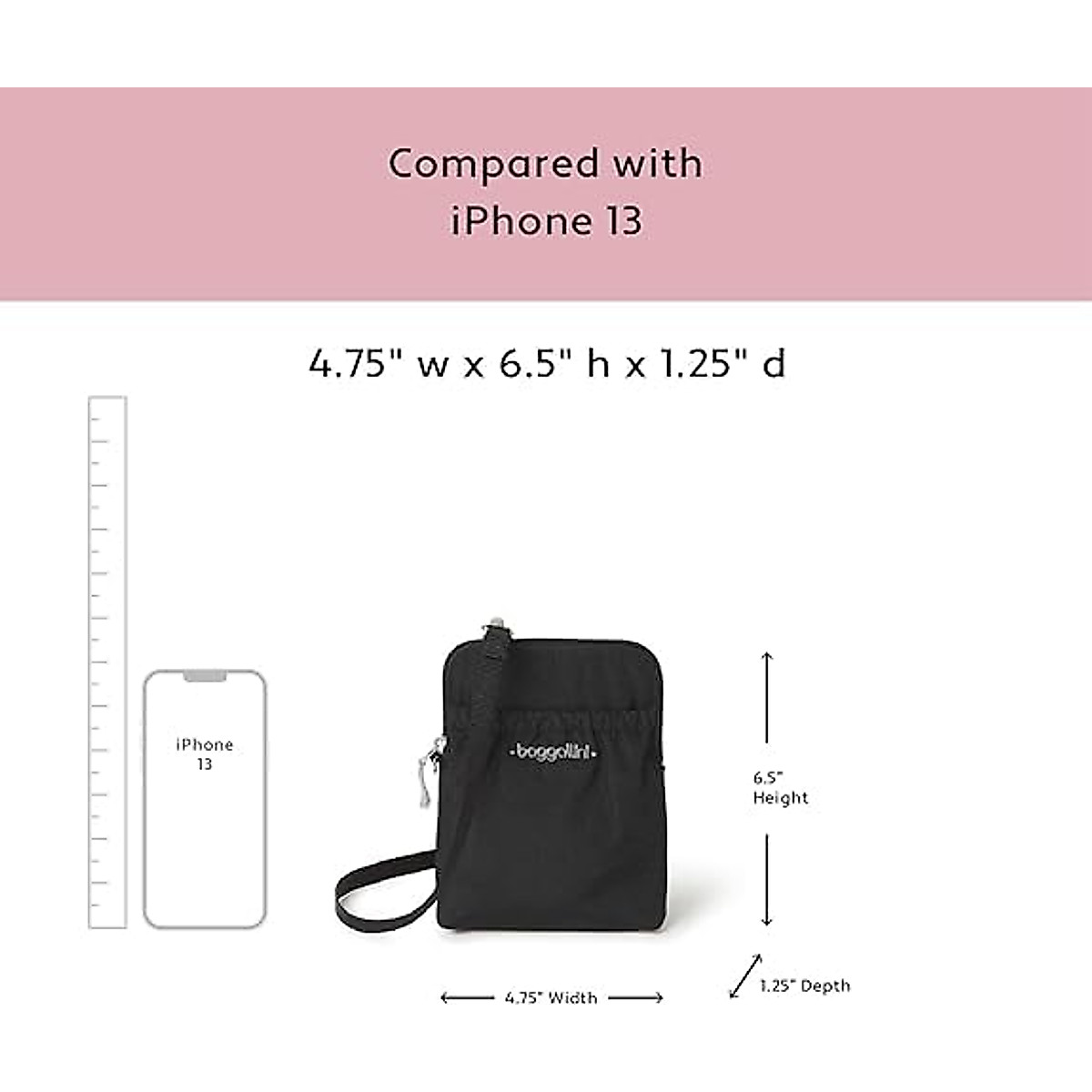 Baggallini womens Bryant Pouch With Rfid Handbags, Portobello, One Size US