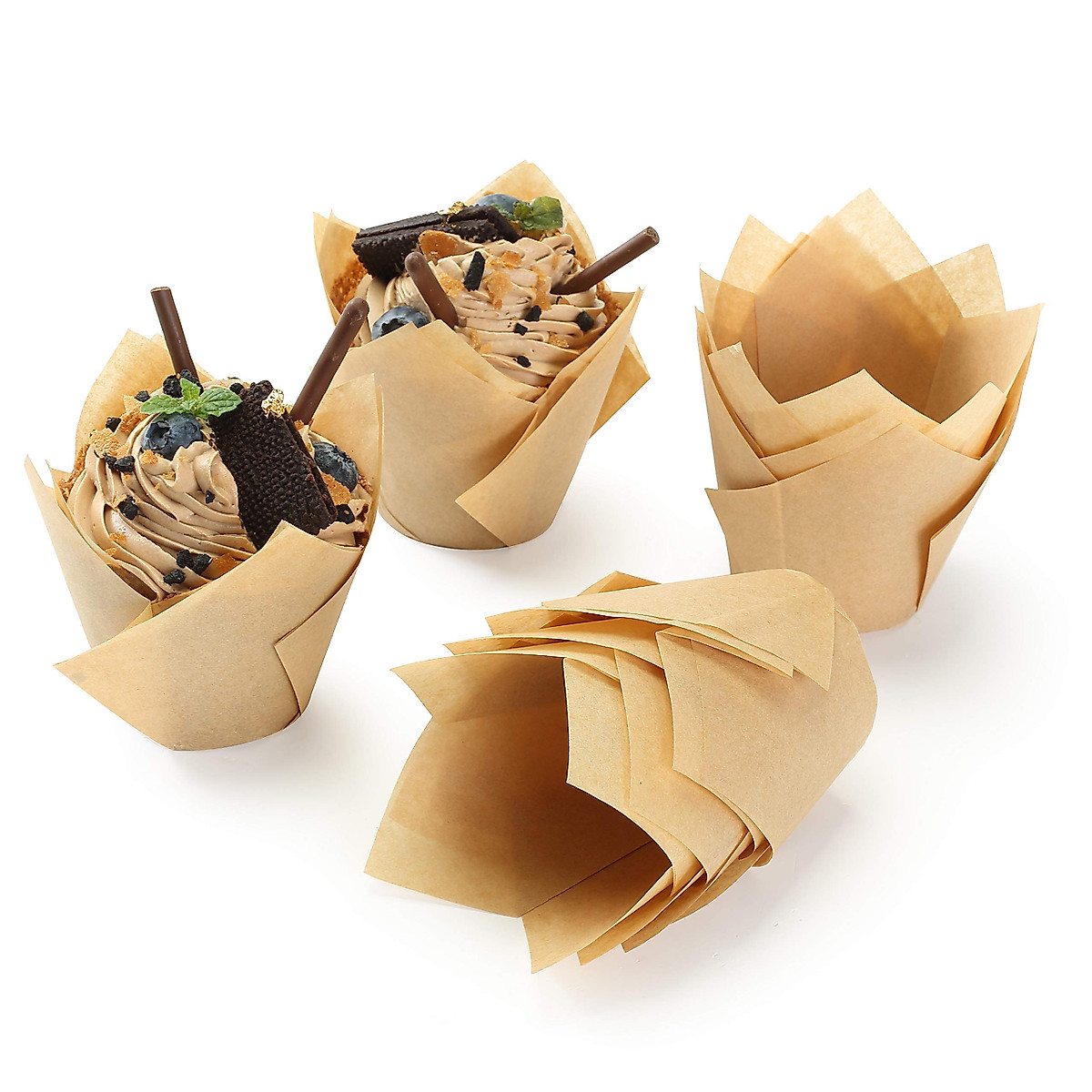 Tulip Cupcake Liners Baking Cups Parchment Paper Muffin Tin Cups Standard Size 100 Count
