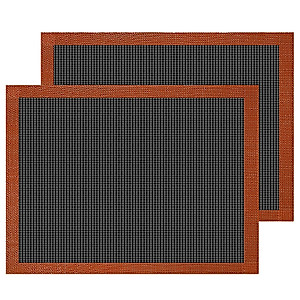 jiashuo 2PCS Non-Stick Oven Liner Perforated Mat for Baking, Macaron Cookie Bread Mold For Baking,Silicone baking Mats Tools Oven Sheet Bakeware(3040) 30*40cm(11.8 h*15.7 h)