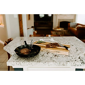 Villa Acacia Raw Wood Slab Serving Platter, Extra Long 22 Inches for Bread Board or Cheese Tray, Single, 22 Inch