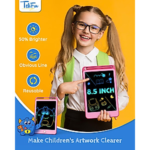 TEKFUN Kids Toys Gifts for 3+ Years Old Boys Girls Toddler, 8.5inch LCD Writing Tablet Erasable Drawing Tablet Writing Pads, Kids Travel Toys Boys Girls Birthday Gifts Age 3 4 5 6 7 (Green)
