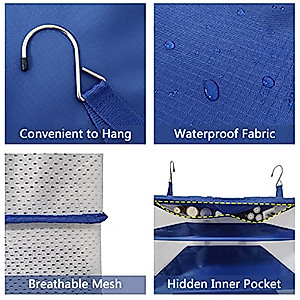 Tmzlier Portable Hanging 3-Shelf Travel Shelves Bag Packing Cube Organizer Suitcase Large Capacity Storage with 2 Hooks (Black, X-Large)