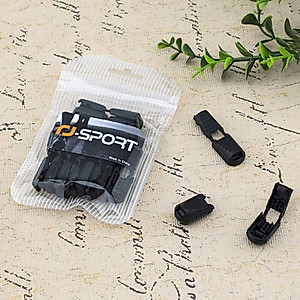 RJ-Sport 12 PCS Premium Nylon Shoe Lace End Clips, Zipper Pull Tabs