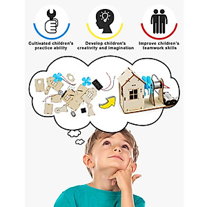 Poraxy 4 Set STEM Kits for Kids Ages 8-10, Science Experiment Projects Building Kits, Wooden 3D Puzzles, Educational Building Toys for Ages 8-12-13, Gifts for 8,9,10,11,12 13 Year Old Boys and Girls