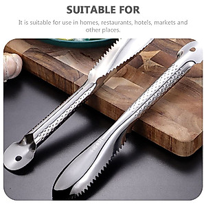 Stainless Steel Fish Scale Planer Practical Fish Scale Scraper Fish Scale Cleaning Tool Fish Scale Remover Fish Scale Removing Tool Kitchen Tool Kitchen Fish Scale Cleaner