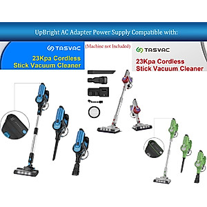 UpBright 35V AC/DC Adapter Compatible with TASVAC S8 Series S 8 S8P S800 S810 S820 S850 S860 S870 S880 S890 29.6V 2200mAh Li-ion Battery Cordless Stick Vacuum Cleaner 35VDC 550mA Power Supply Charger
