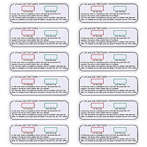 iplusmile UVC Test Strips 12pcs Indoor UVC-UVA Light Identifiers - UVC-UVA Indicator Cards for Home