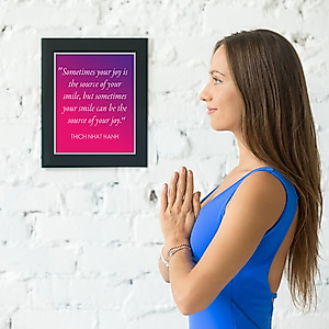 Your Smile Can Be the Source of Your Joy - Thich Nhat Han Quotes Spiritual Wall Art, This Modern Design Wall Art Print Is For Home Decor, Office Decor, Studio Decor, Zen Decor. Unframed - 8 x 10