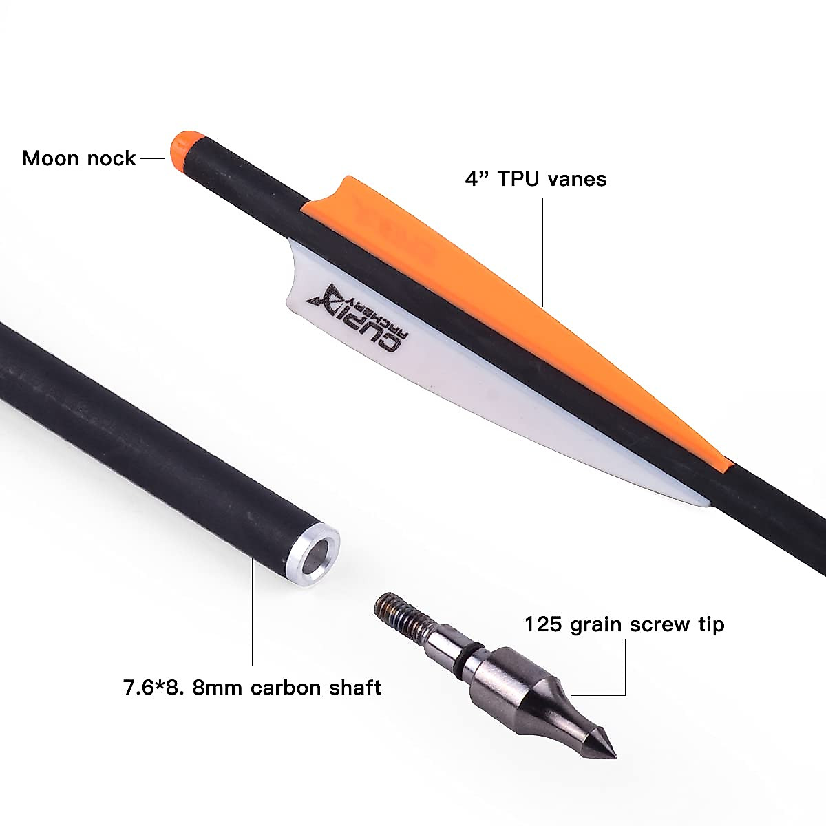 LWANO Crossbow Bolts 20 22 inch Crossbow Arrows for Hunting with 6Pcs 3 Blades Broadbeads