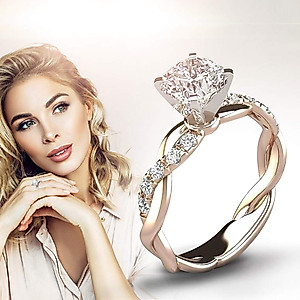 MEKOUIYE Rings for Womens Wedding Ring Bands Promise Rings 925 Sterling Silver Knuckle Rings Valentine's Day Gifts (l)