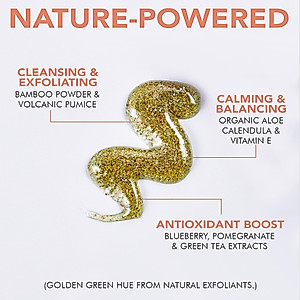 Face Scrub - USA Made with Natural & Organic Ingredients, Cleanses and Exfoliates All Skin Types, Microdermabrasion Facial Scrub with Glycerin, Gentle Exfoliating Face Wash, Removes Dead Skin Cells