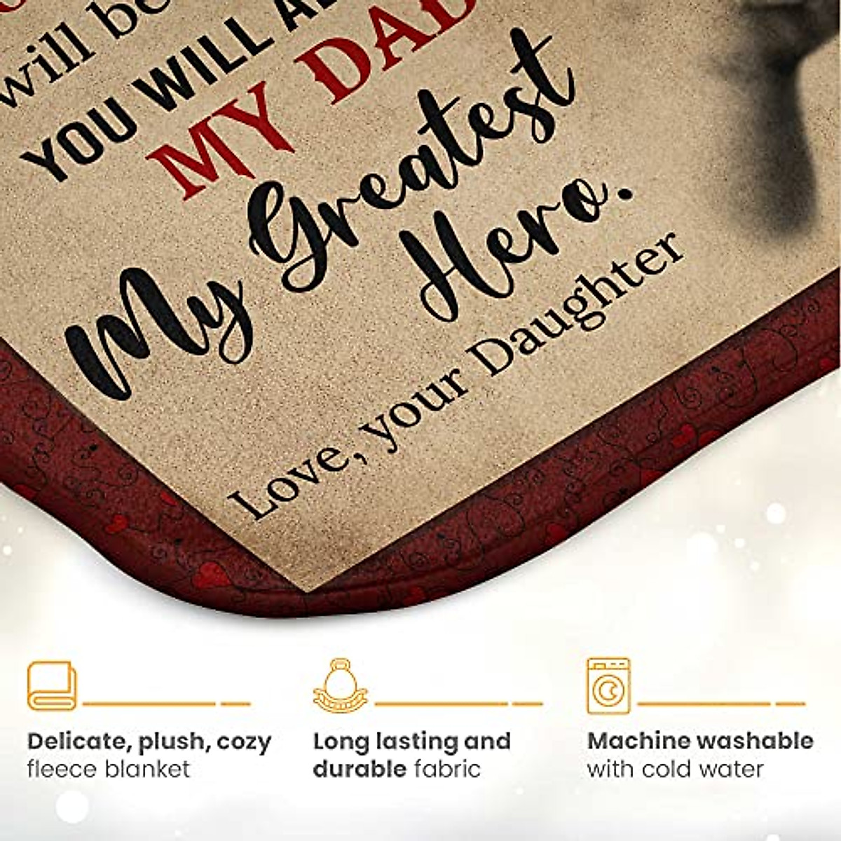 New 2023 Dad Gifts to My Dad from Daughter Holding Hand Ultra Soft Fleece Throw Blankets for Couch Bedroom Sofa Best Dad Gifts for Birthday, Thanksgiving, Anniversary, for Men 50x60 inches