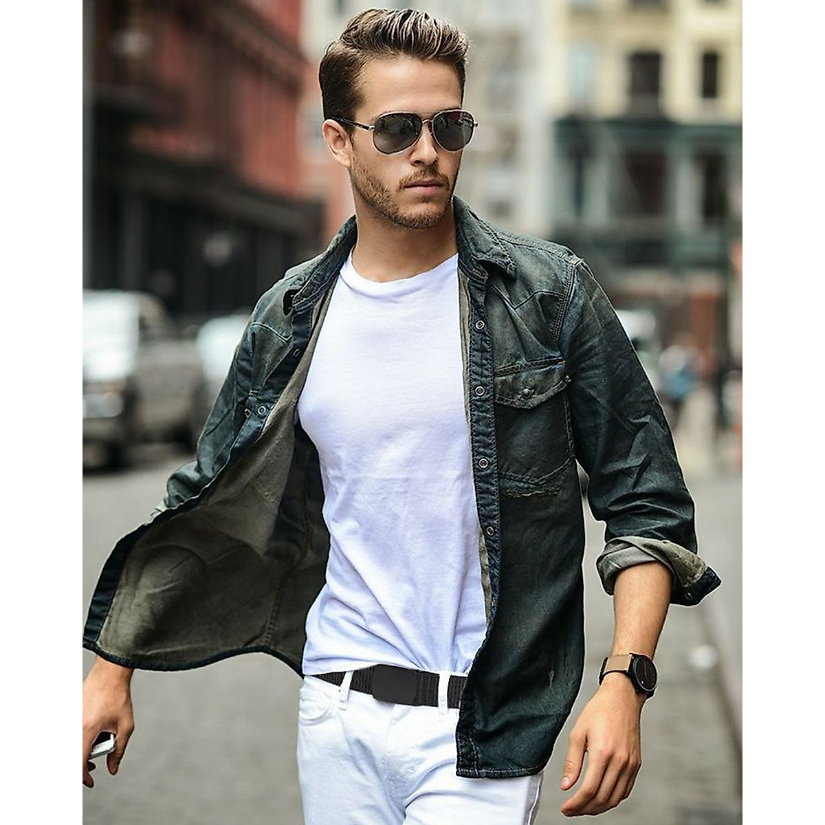 SUOSDEY Tactical Belts for Men Military Nylon Web Belt Heavy Duty Metal Buckle 1.5 Inch