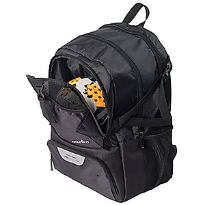 Athletico National Soccer Bag - Backpack for Soccer, Basketball & Football Includes Separate Cleat and Ball Holder (Black)