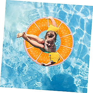 jojofuny 3pcs Fruit Swim Ring Pool Floats Fruit Pool Tubes Toys for Kids Toddler Playset Beach Toys Kid Toys Fruit Swimming Ring Children Toys Inflatable Pool Casual PVC Baby Swimming Pool