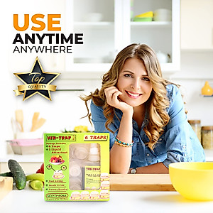 6 Pack Fruit Fly Trap | No Odor, Eco Friendly, Also Catch gnats